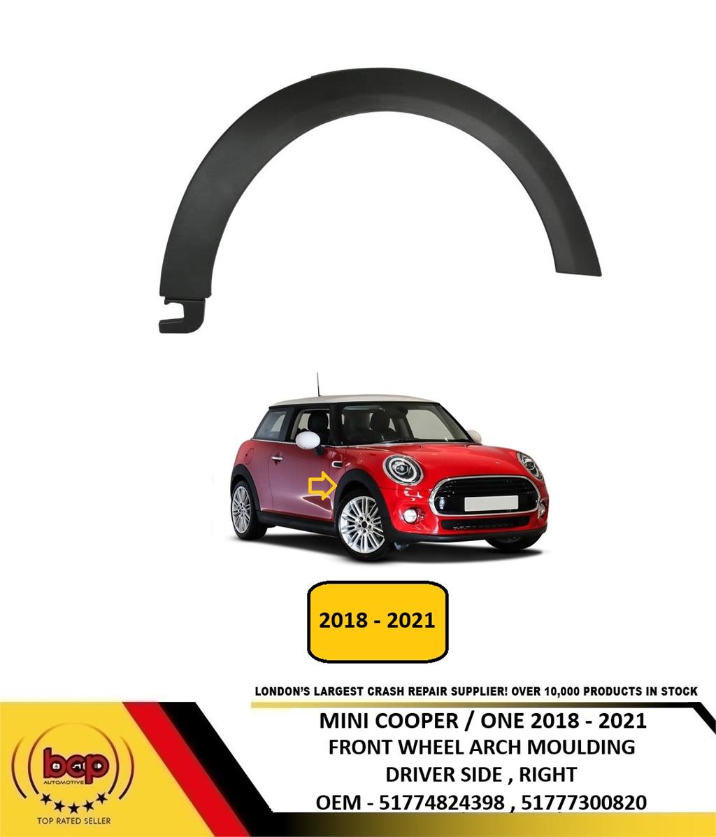 MINI COOPER ONE 2018 - 2021 FRONT WHEEL ARCH TRIM MOULDING BLACK DRIVE ...